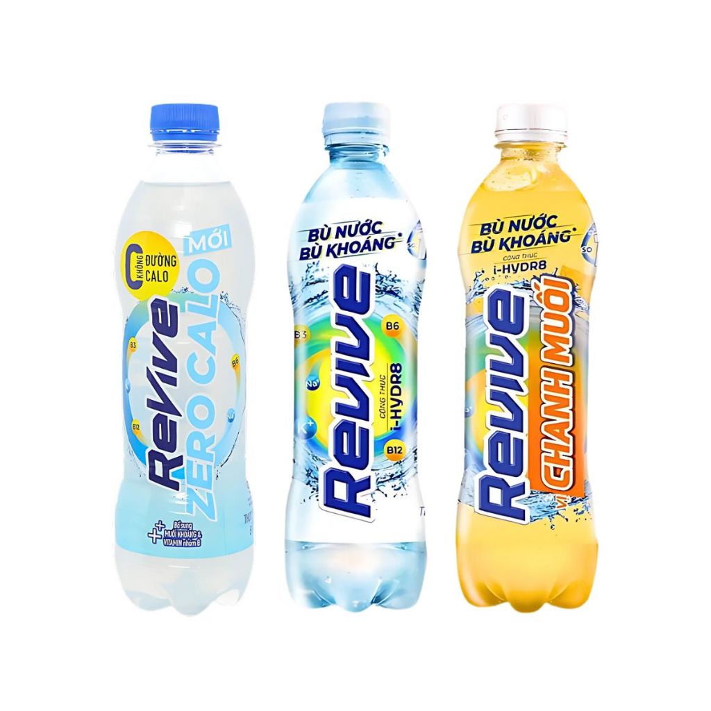 Thùng 24 chai nước uống Revive chanh muối/muối khoáng/không calo bù ...