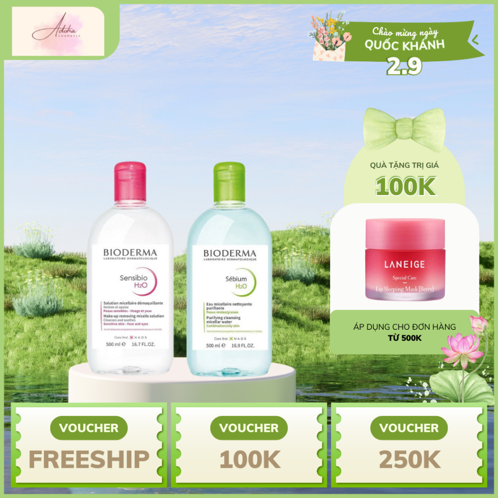 Nước Tẩy Trang Dành Cho Da Nhạy Cảm Bioderma Sensibio H20 500ml_ADOHA ...