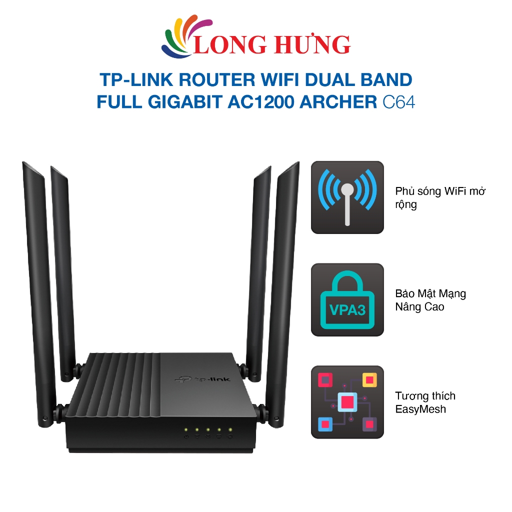 Thiết bị định tuyến mạng không dây TP-Link Router Wifi 5 Dual Band Full ...