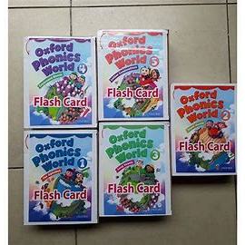 Flashcards Oxford phonics world 1- 2-3-4-5- thiết kế 2mặt ép plastics ...