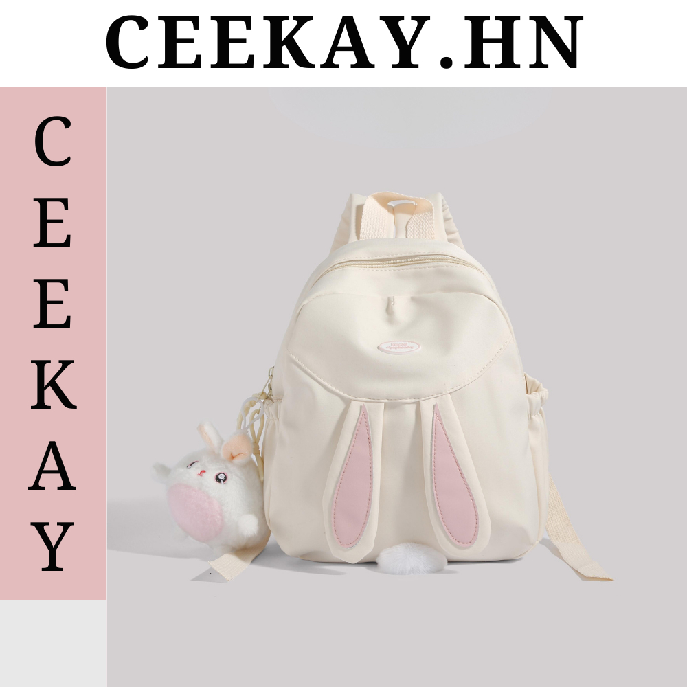 Balo mini nữ CEEKAY màu trắng đáng yêu, balo hoa tiết cute, năng động ...