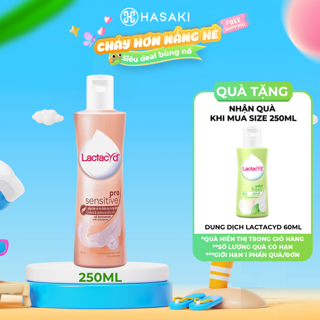 [DAILY] Dung Dịch Vệ Sinh Phụ Nữ Lactacyd Cho Da Nhạy Cảm 250ml Pro Sensitive 250ml Hasaki Sản ...