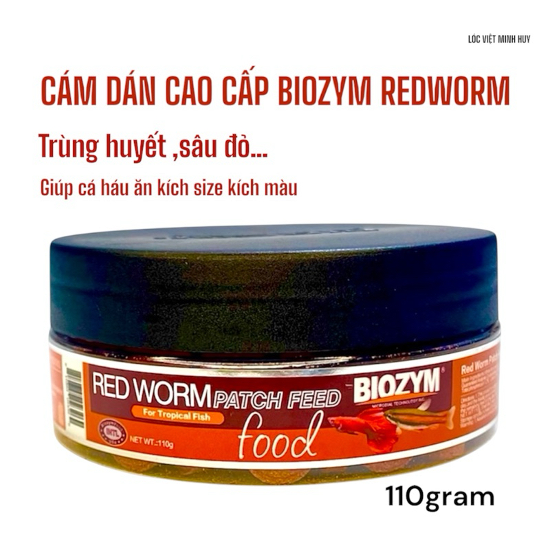 Cám dán cao cấp Biozym Red Worm -Chiết xuất từ sâu đỏ (Trùn chỉ, bobo trùng huyết)giúp cá sung ...