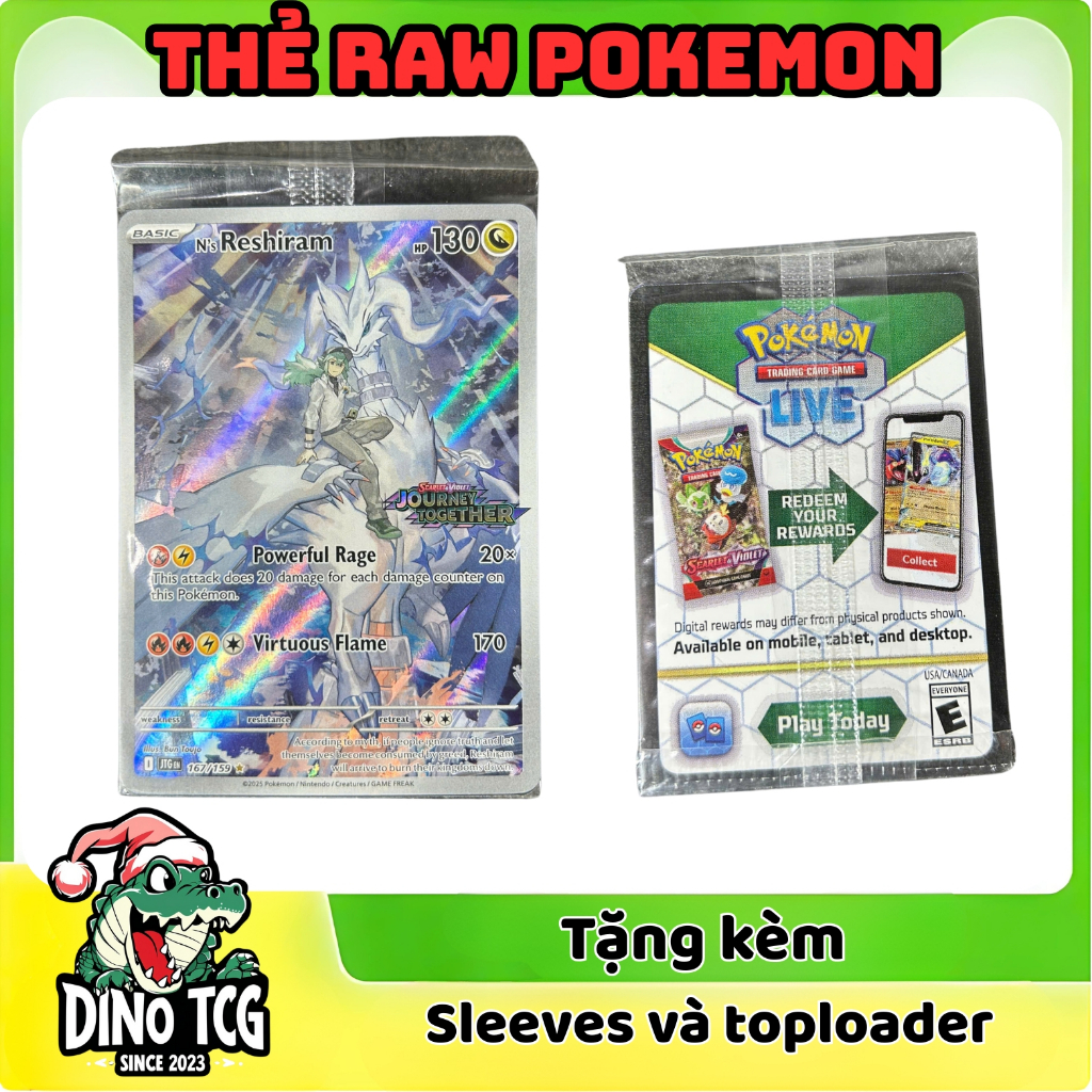 [Thẻ Promo Pokemon ] N's Reshiram 167/159 - Journey Together Stamped ...
