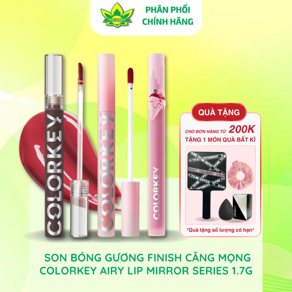 [Hàng chính hãng] Son Tint Bóng Gương Colorkey Airy Lip Mirror Series finish căng mọng 1.7g ...