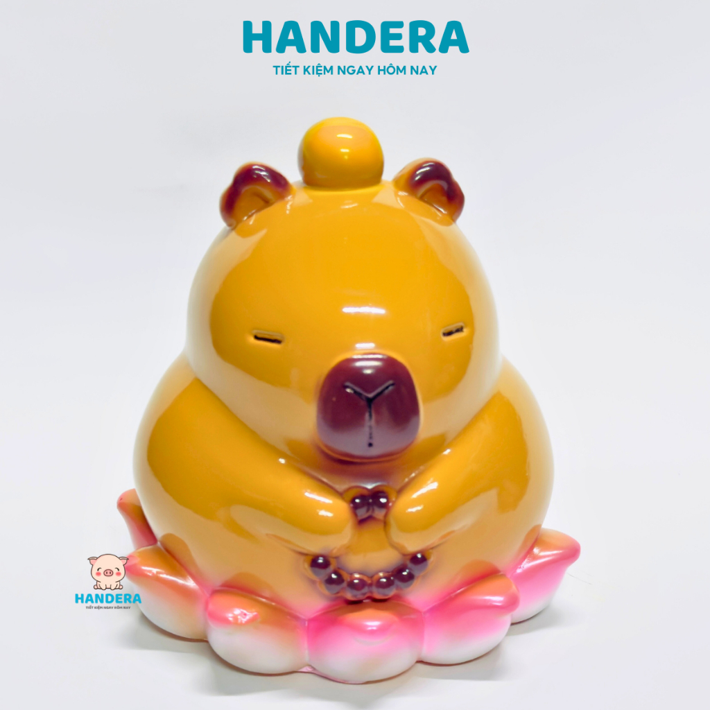 Heo đất ống heo tiết kiệm đựng tiền lỗ tròn capybara ngồi thiền size to ...