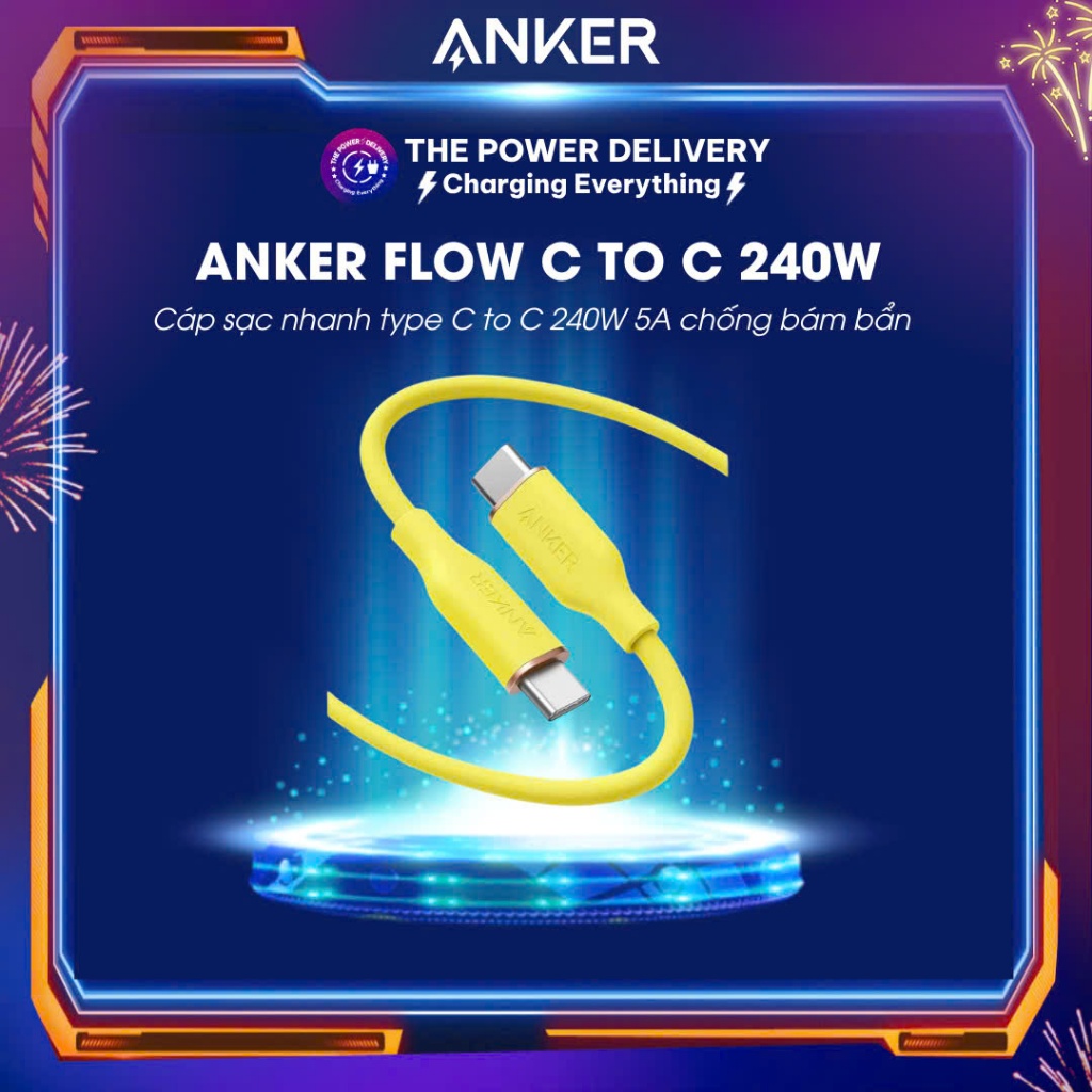 [CÓ MÀU VÀNG] Cáp sạc nhanh ANKER A8552 0.9m, A8553 1m8 PowerLine III ...