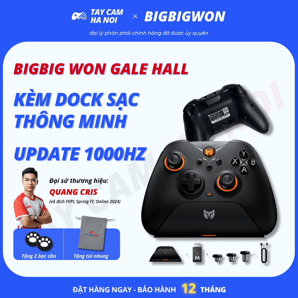 [BH 12 tháng] Bigbigwon GALEHALL, tay cầm chơi game Hall Joystick, kèm ...