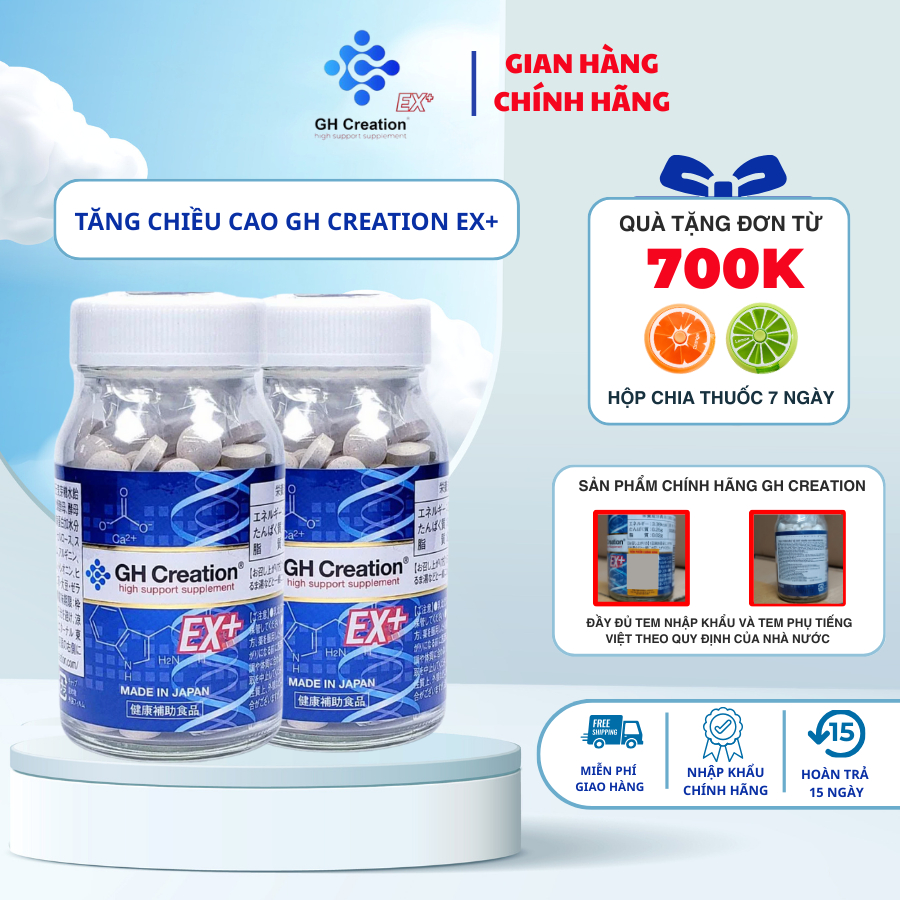 Combo 2 lọ GH Creation EX+ giúp hỗ trợ phát triển chiều cao cho trẻ từ ...