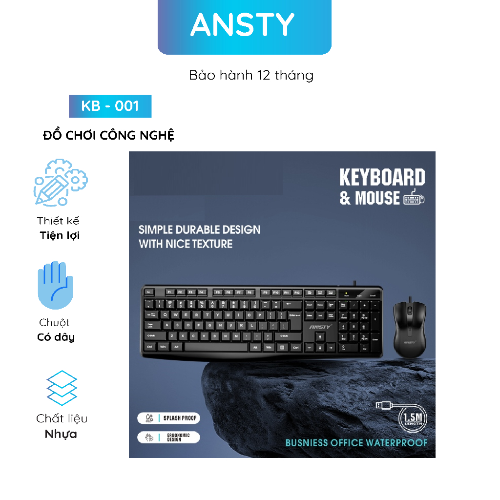 Đồ Chơi Công Nghệ Thiết Bị Máy Tính Ansty Kb - 001 Bộ Bàn Phím Có Dây ...