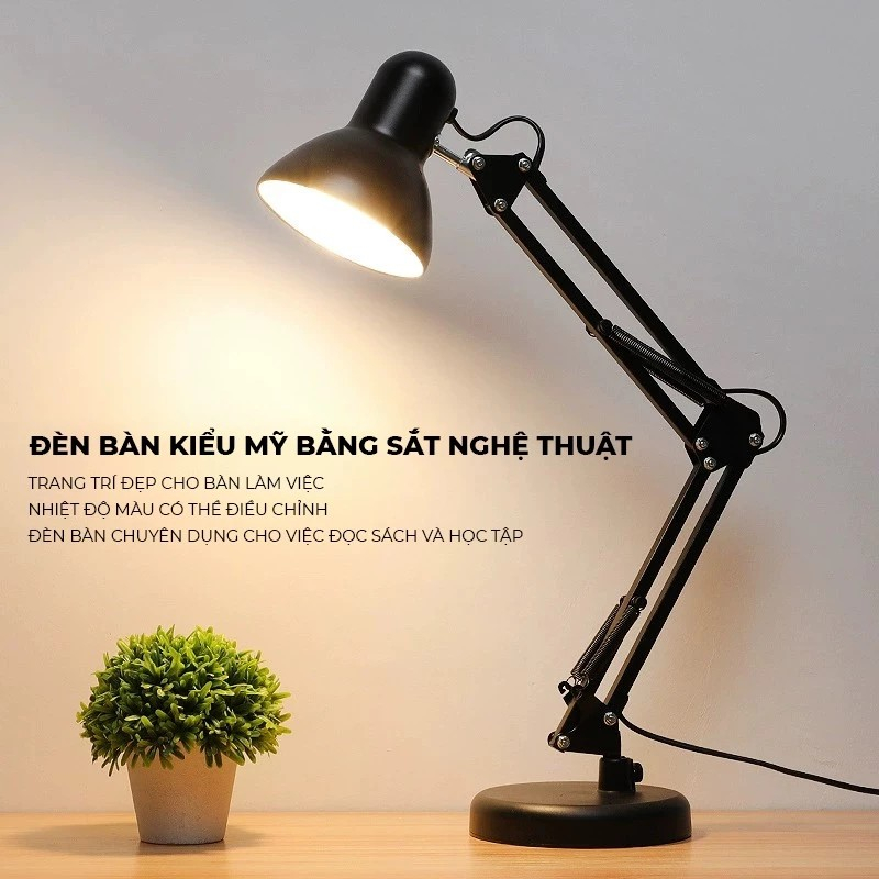 Đèn làm việc để bàn học điều chỉnh độ cao tiện lợi (KHÔNG KÈM BÓNG ...