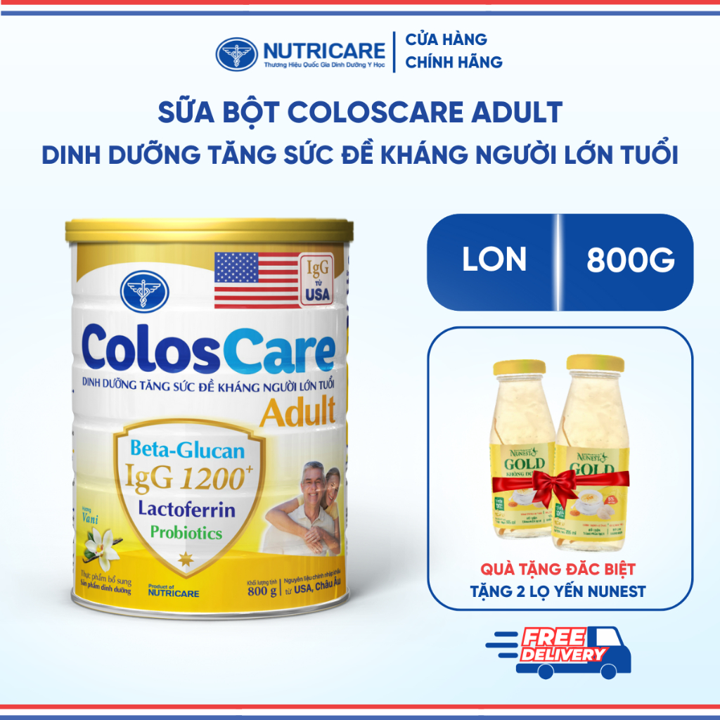 Sữa Bột COLOSCARE ADULT Nutricare Tăng Cường Đề Kháng Bổ Sung Sữa Non Hỗ Trợ Tiêu Hoá Ăn Ngon ...