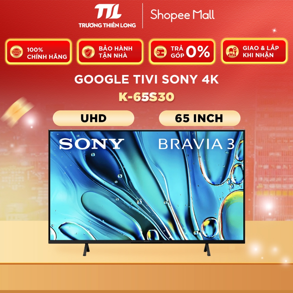 [GIAO TOÀN QUỐC] K-65S30 - Google Tivi Sony 4K 65 inch K-65S30 - Bảo ...