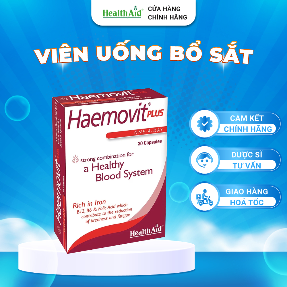 Sắt Cho Người Thiếu Máu HealthAid Haemovit Plus - Bổ Sung Sắt, Acid ...