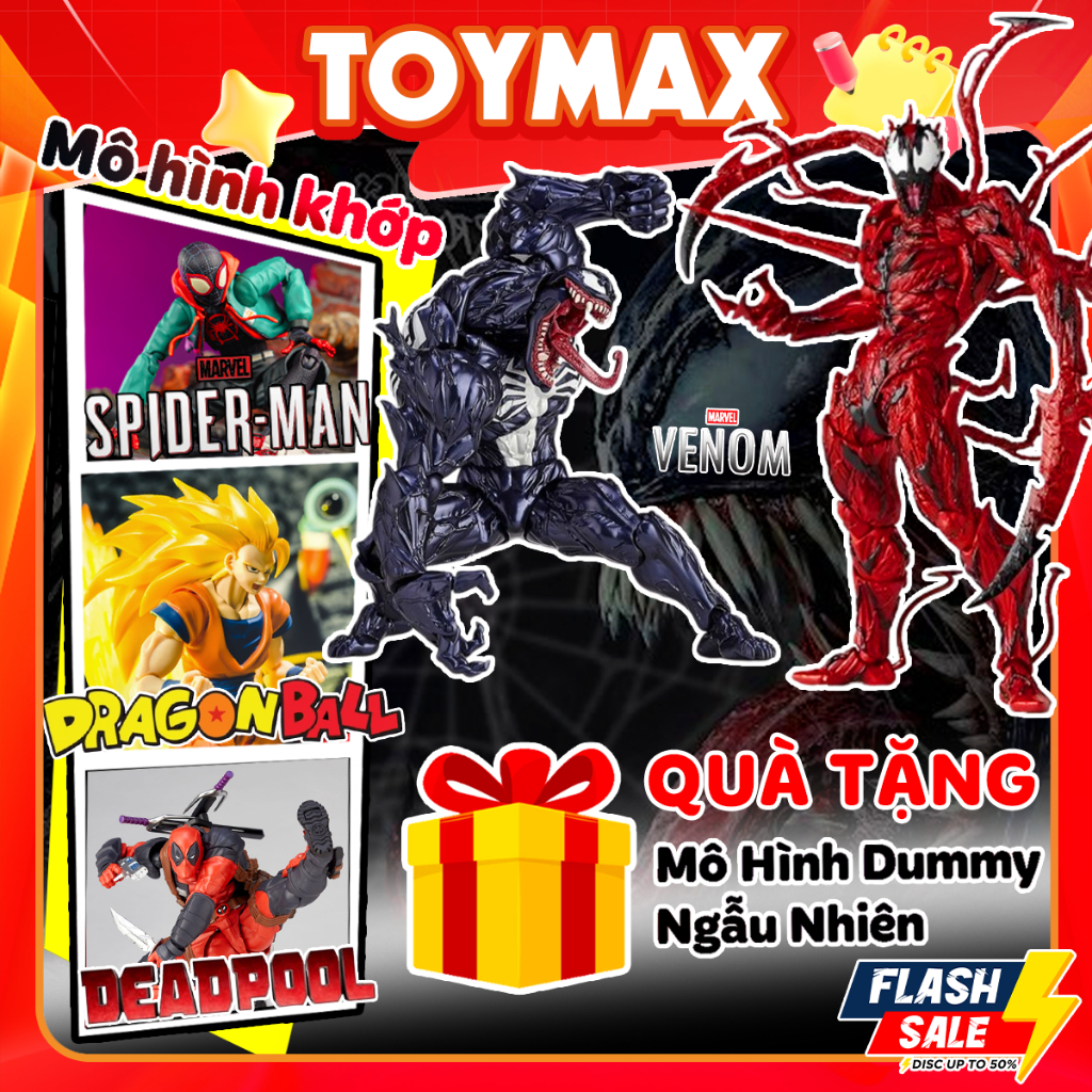 Mô hình Venom Carnage Marvel Spiderman người nhện Agent Venom revotech ...