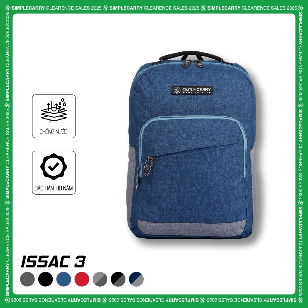 Balo Học Sinh Cho Bé SimpleCarry Issac 3 Nhiều Màu, Có Miếng Dạ Quang ...
