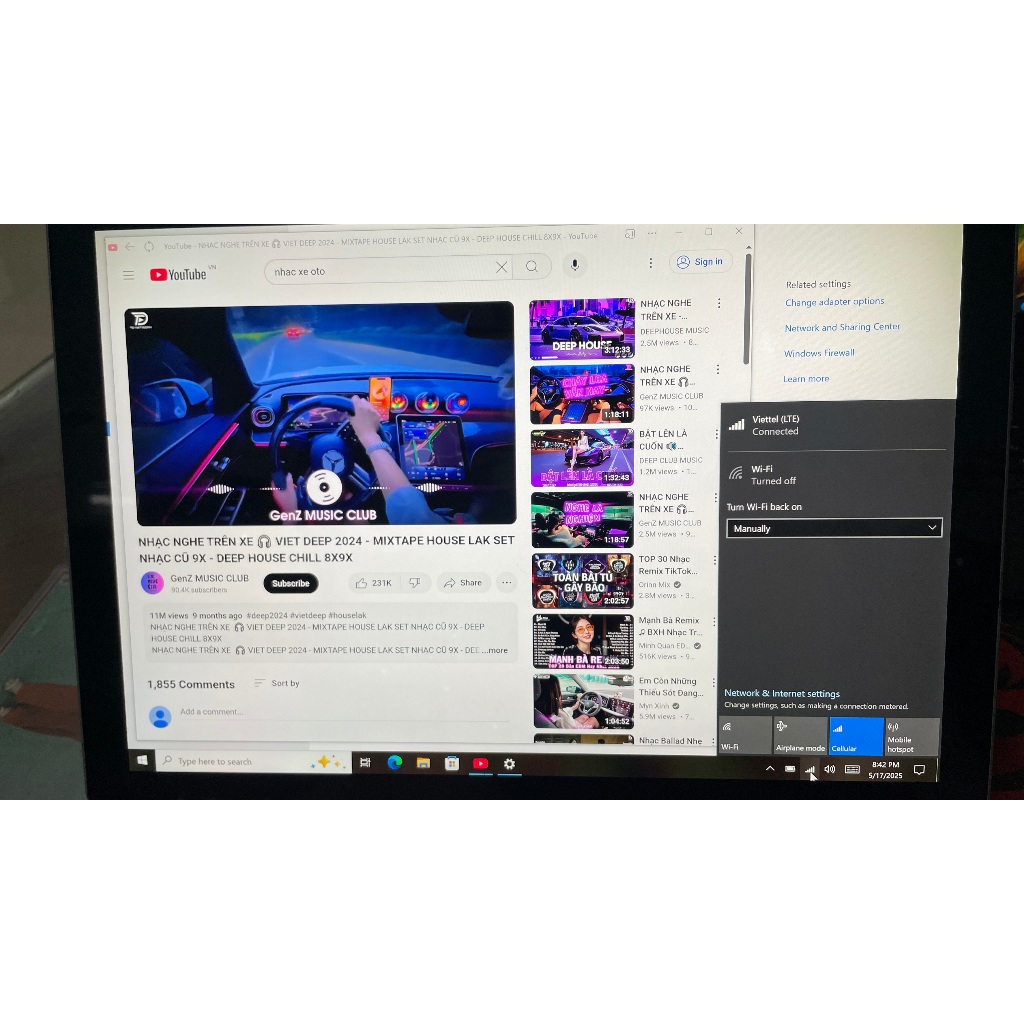 Microsof Surface Pro 5 LTE | i5 7300U 2.6Ghz | Ram 8 | SSD 256 | 12.3 inch 2K | Pin 2h | Màn đốm ...