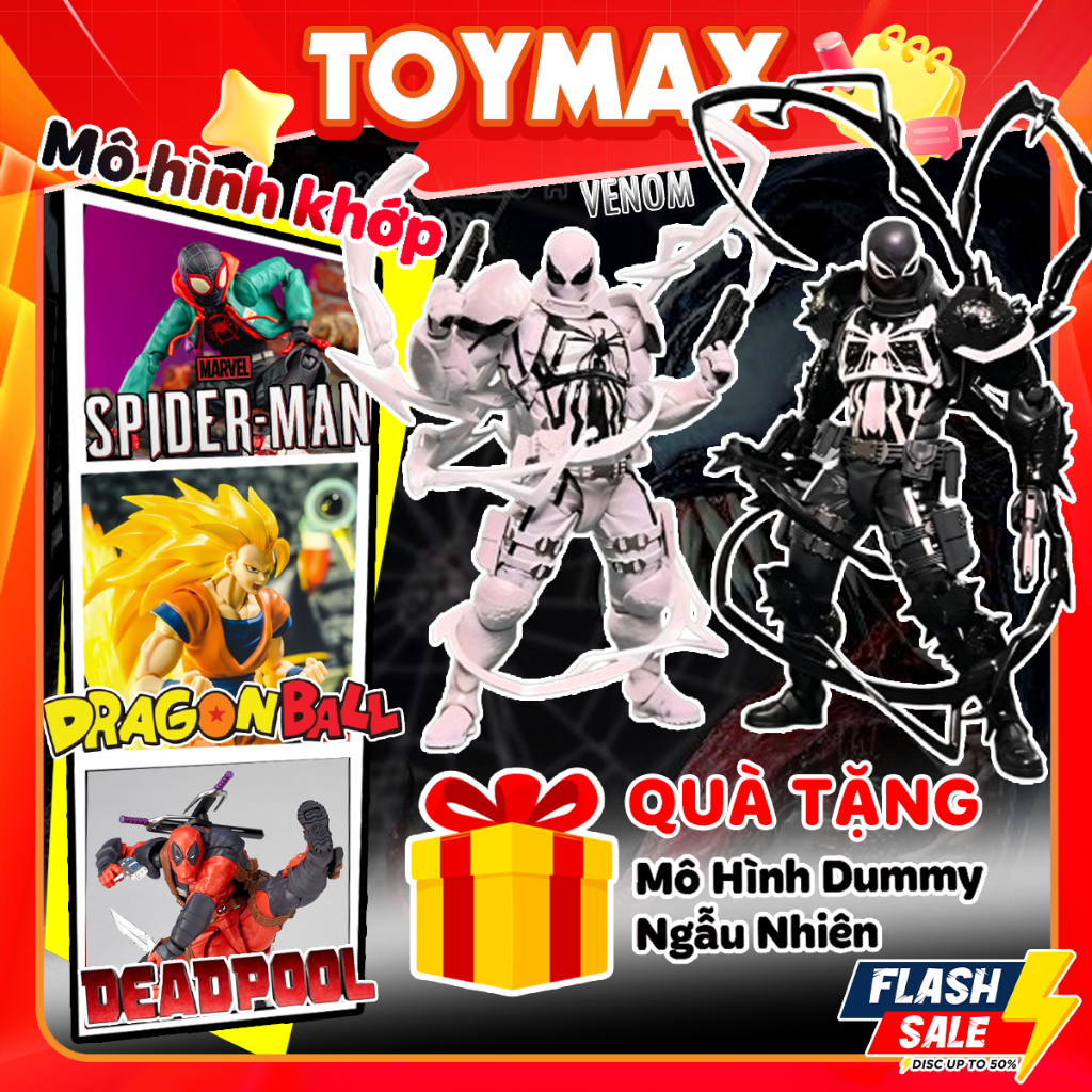 Mô hình khớp Agent Venom Carnage Spider Man Iron Man marvel PS4 ...