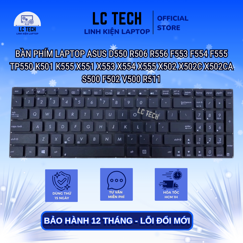 Phím Asus X551 X553 X553M X554 X554L X555 X555L X555LD X555U F554 K553 TP550L K501 K555 K555L ...