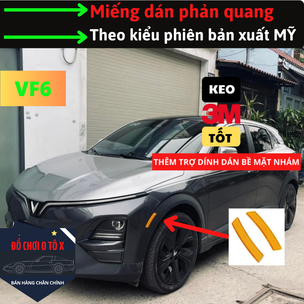 Miếng dán phản quang Vinfast Vf6 VF6s nhựa cứng theo phiên bản xuất Mỹ (1 cặp) | Shopee Việt Nam
