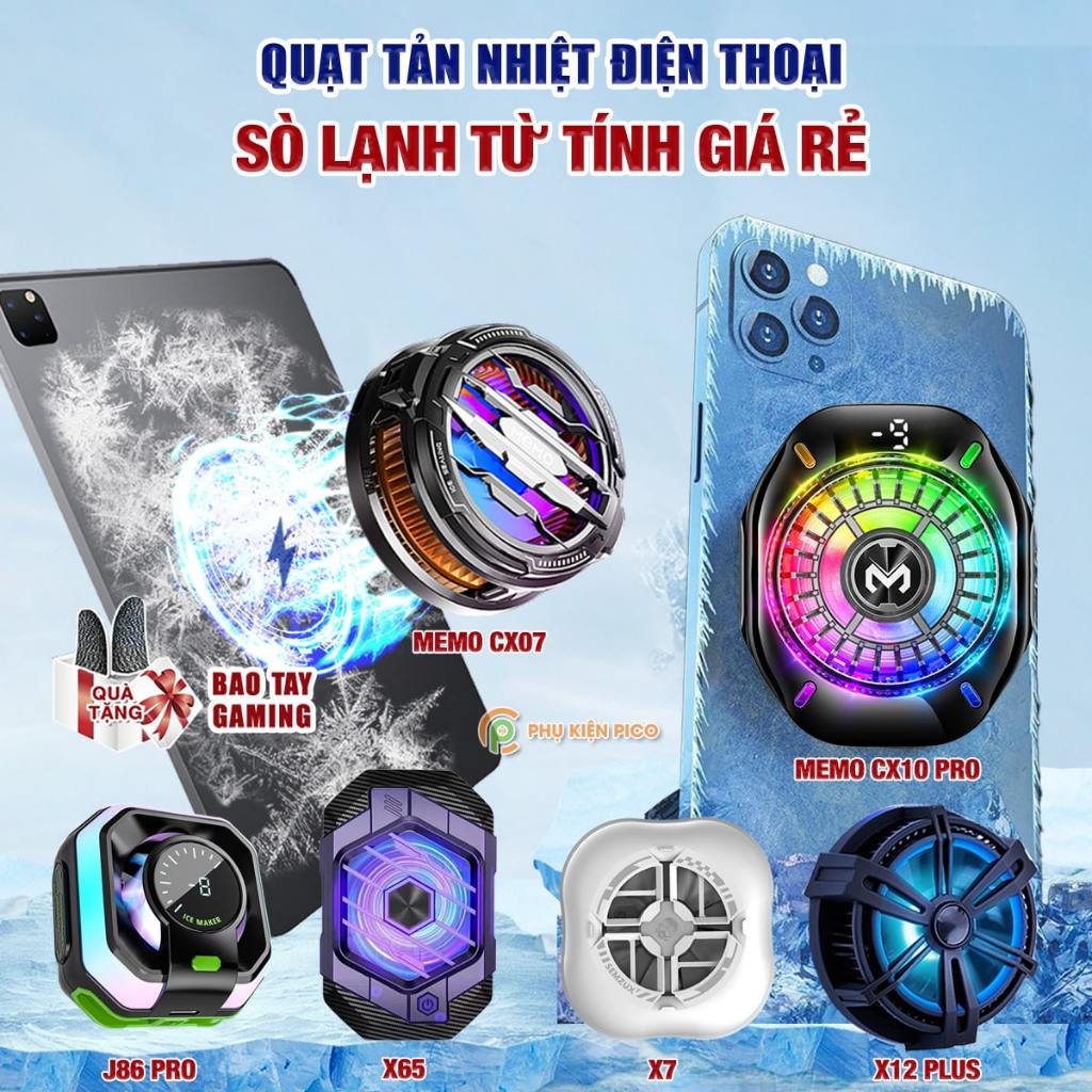 Sò lạnh tản nhiệt điện thoại từ tính giá rẻ Memo CX07 / CX10 Pro / CX15 ...