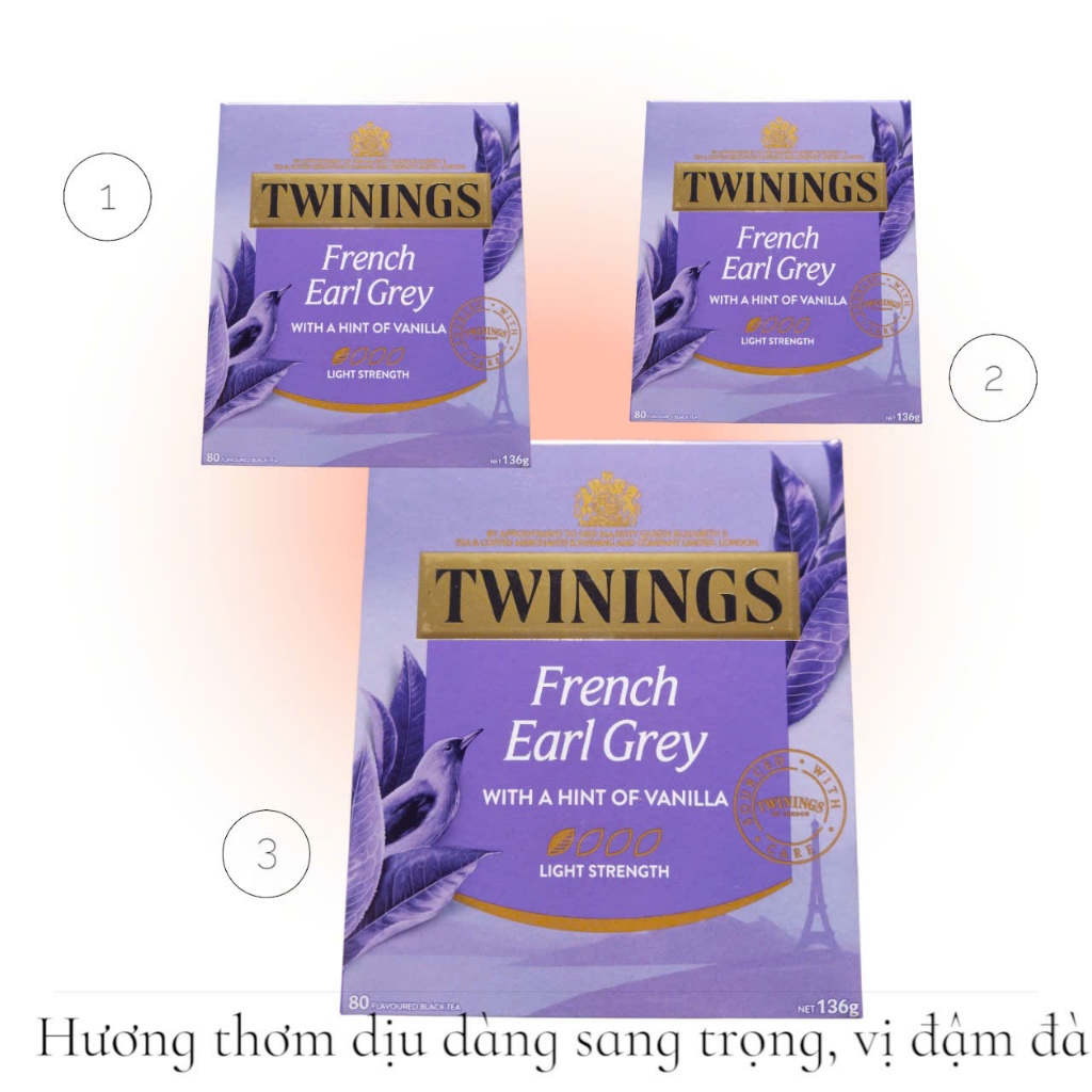 Trà đen Twinings French Earl Grey Anh Quốc hộp 80 gói | Shopee Việt Nam