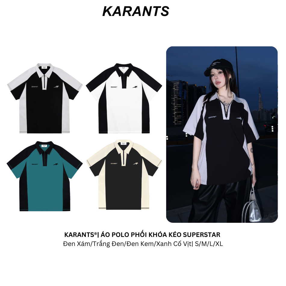 Áo Polo phối Khoá Kéo SuperStar Local Brand Karants Hot Trend Form ...