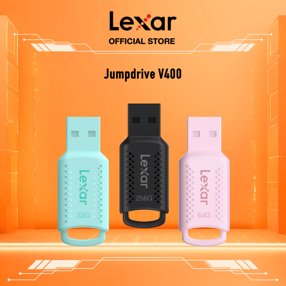 USB Lexar JumpDrive V400 3.0 Flash Drive 32GB-64GB Tốc Độ Đọc 100MB/s Màu Đen Xanh Hồng | Shopee ...