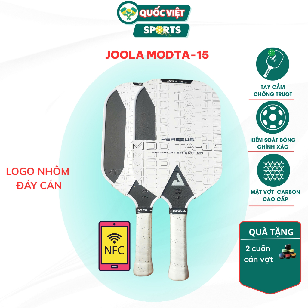 Vợt pickleball Joola Modta-15 NFC hàng đẹp logo nhôm đáy cán,mặt vợt ...