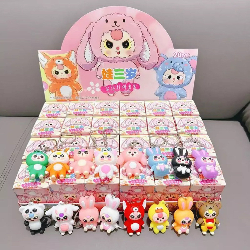 Túi Mù Thỏ Wansansui mini túi mù, Blind box set 12 box charm Thỏ ...