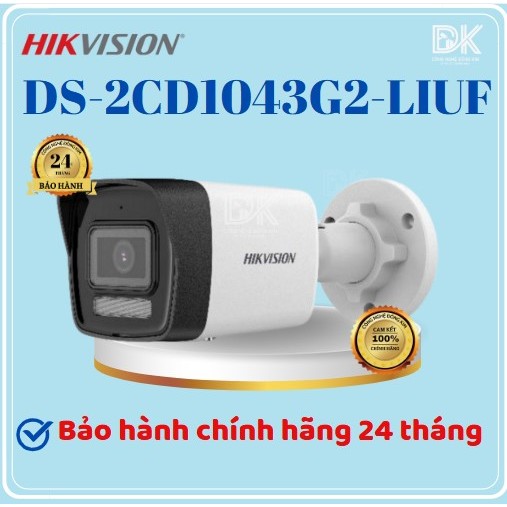 Camera IP DS-2CD1043G2-LIUF 4MP Thân Trụ HIKVISION, hồng ngoại 30m _CHÍNH HÃNG_BẢO HÀNH 2 năm ...