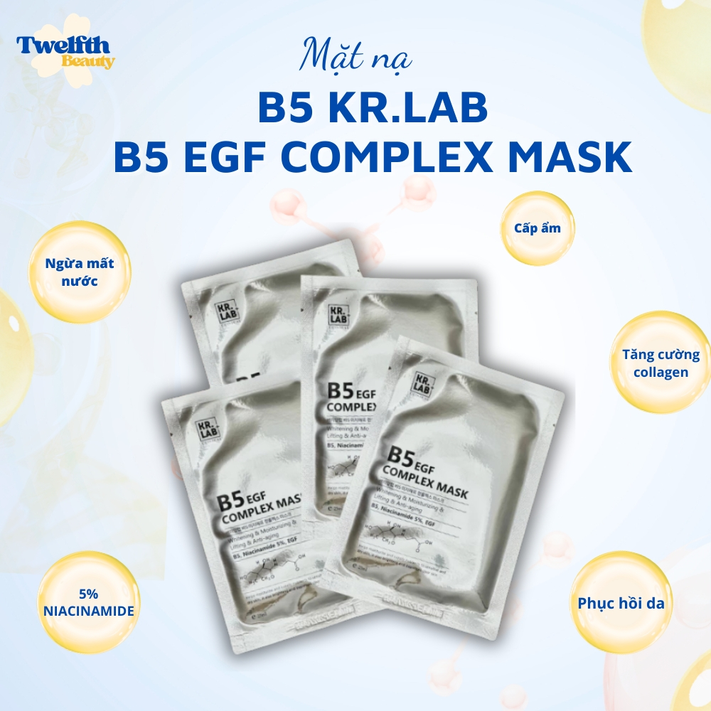 Mặt Nạ B5 Cấp Ẩm Dưỡng Trắng KR.LAB B5 Niacinamide EGF Complex Mask cấp ...