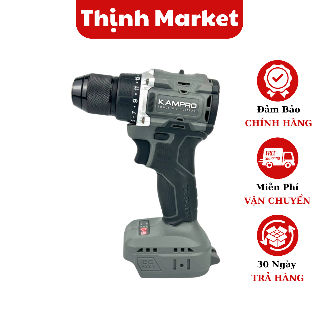 Thân Máy Khoan Pin Kampro K-9021 – Không Chổi Than – Đầu 10mm Autolock ...