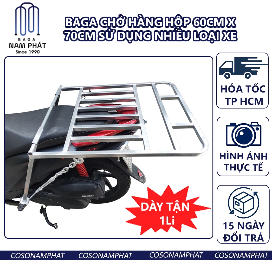 Baga Chở Hàng Sắt Hộp 60cm x 70cm Nam Phát Ba ga Chở Đồ Bara Ba ra Trở ...