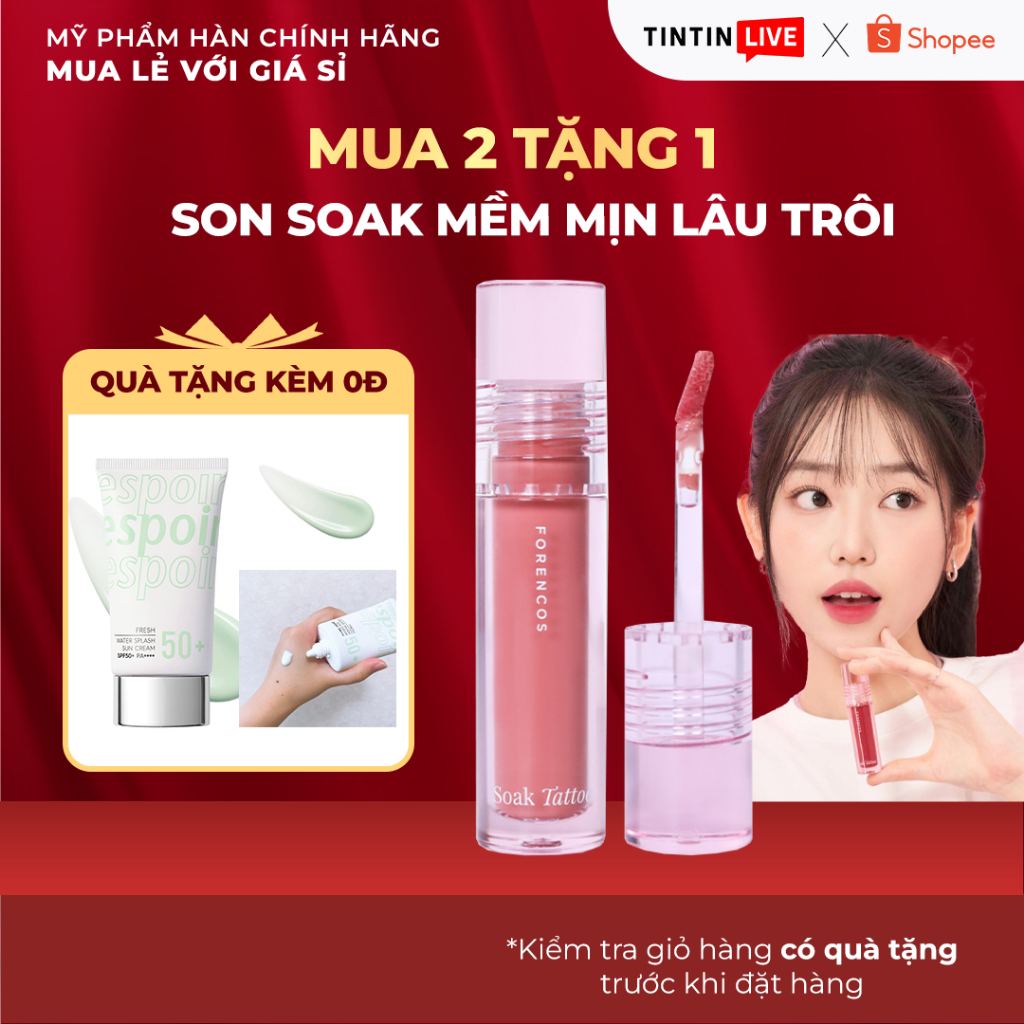 Son Tint Siêu Lì Hiệu Ứng Xăm Môi FORENCOS Lip Tattoo Soak Tint 13 Màu ...