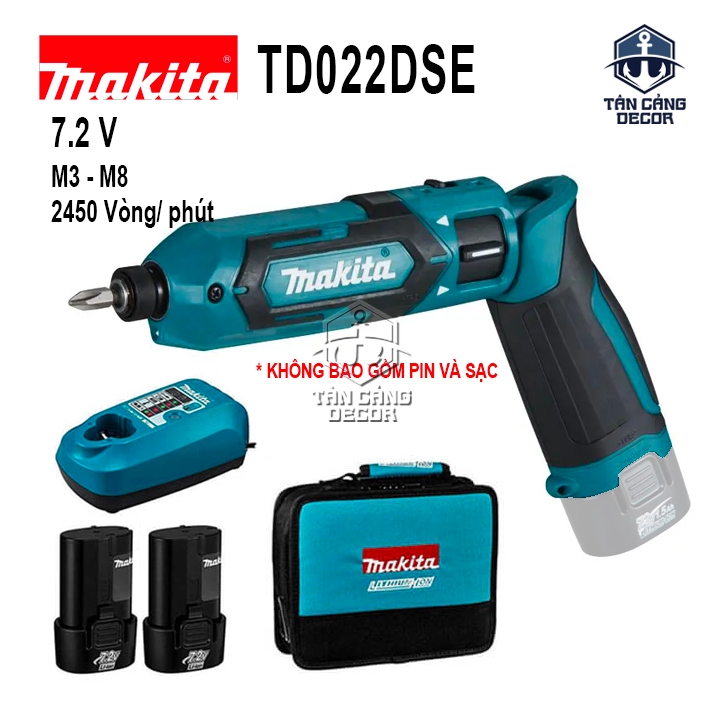 Combo Máy Vặn Vít Gập Dùng Pin Makita TD022DSE (2 pin + 1 sạc) | Shopee Việt Nam
