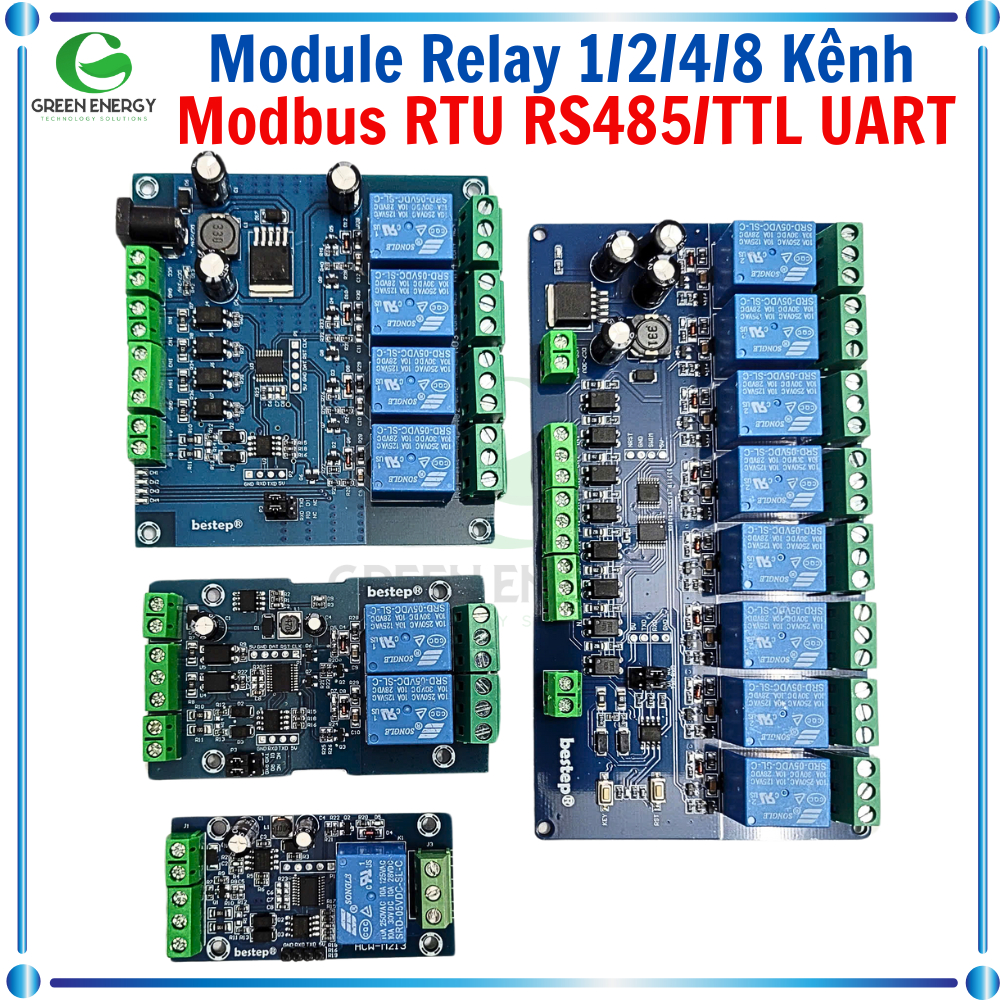 Module Relay 1/2/4/8 Kênh Giao Tiếp Modbus RTU RS485/TTL UART | Shopee ...