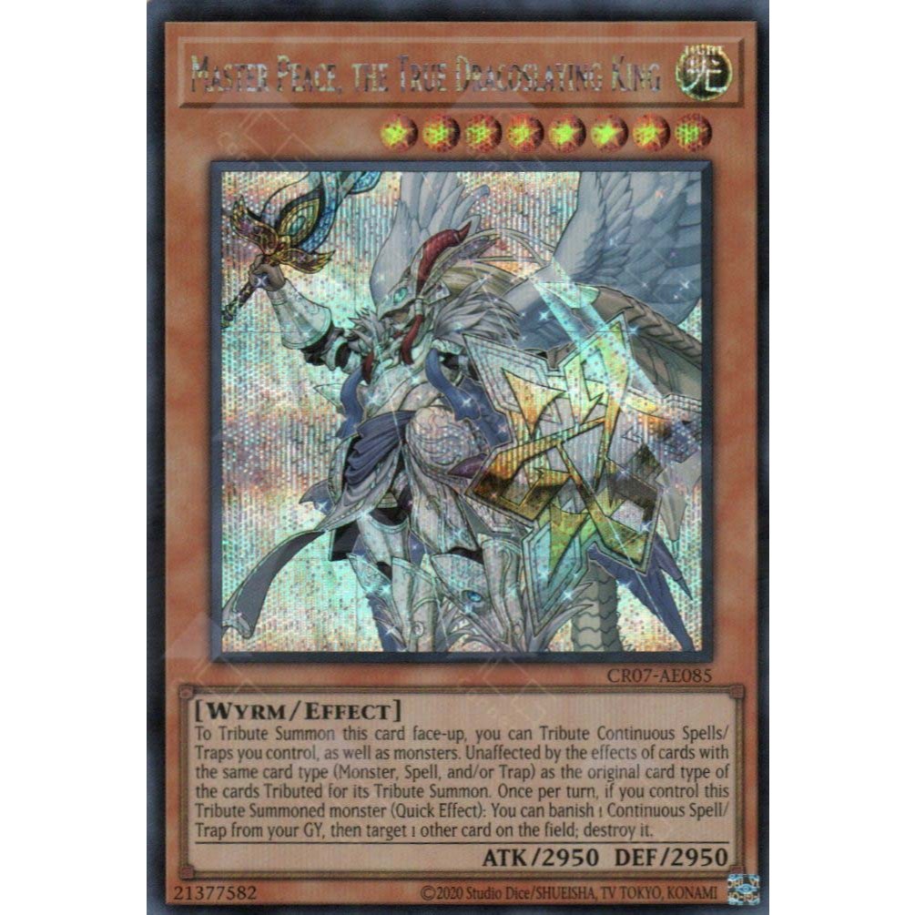 Thẻ bài Yugioh! - Master Peace, the True Dracoslaying King - CR07-AE085 ...