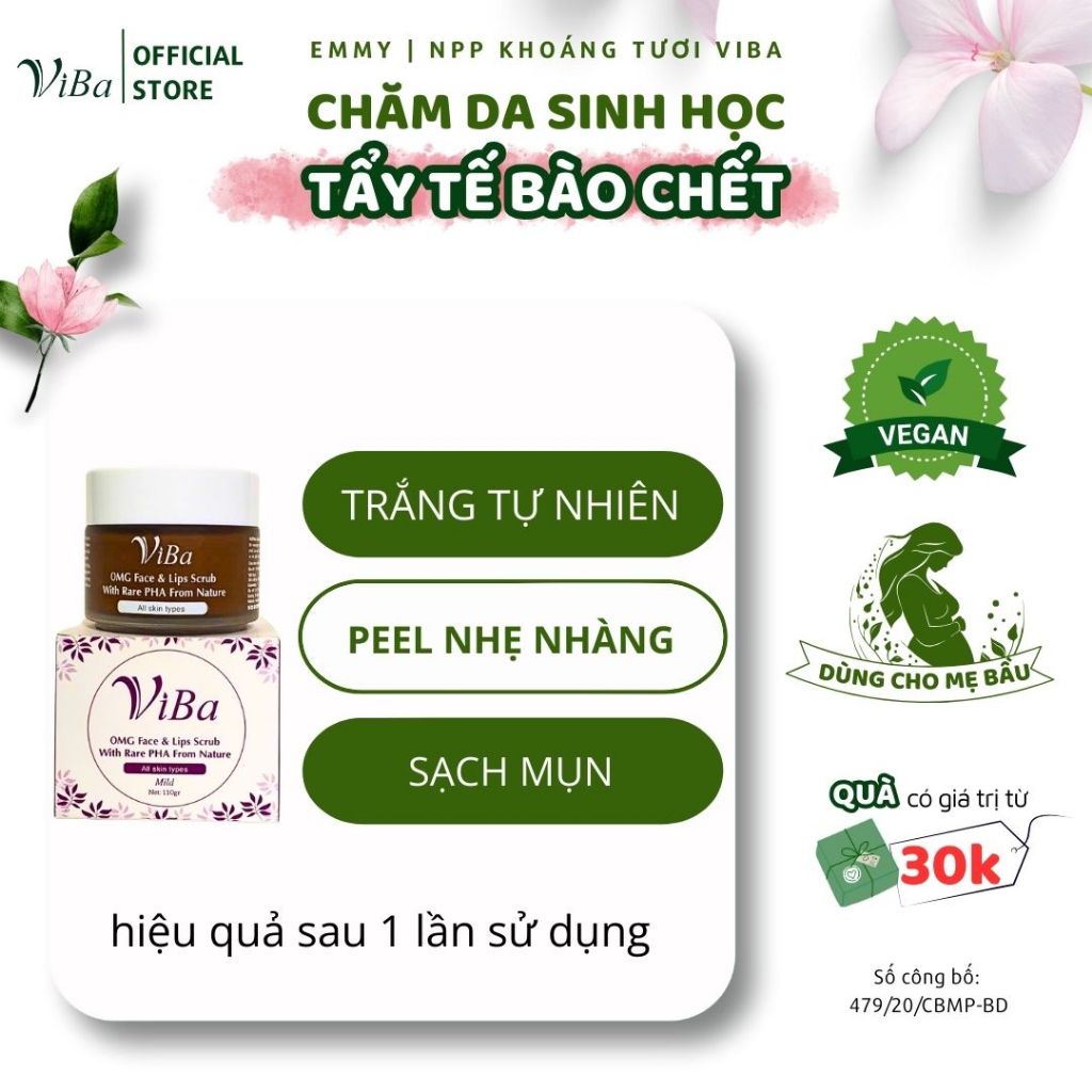 Gel Tẩy Tế Bào Chết VIBA 110g OMG Face & Lips Scrub With Rare PHA From ...