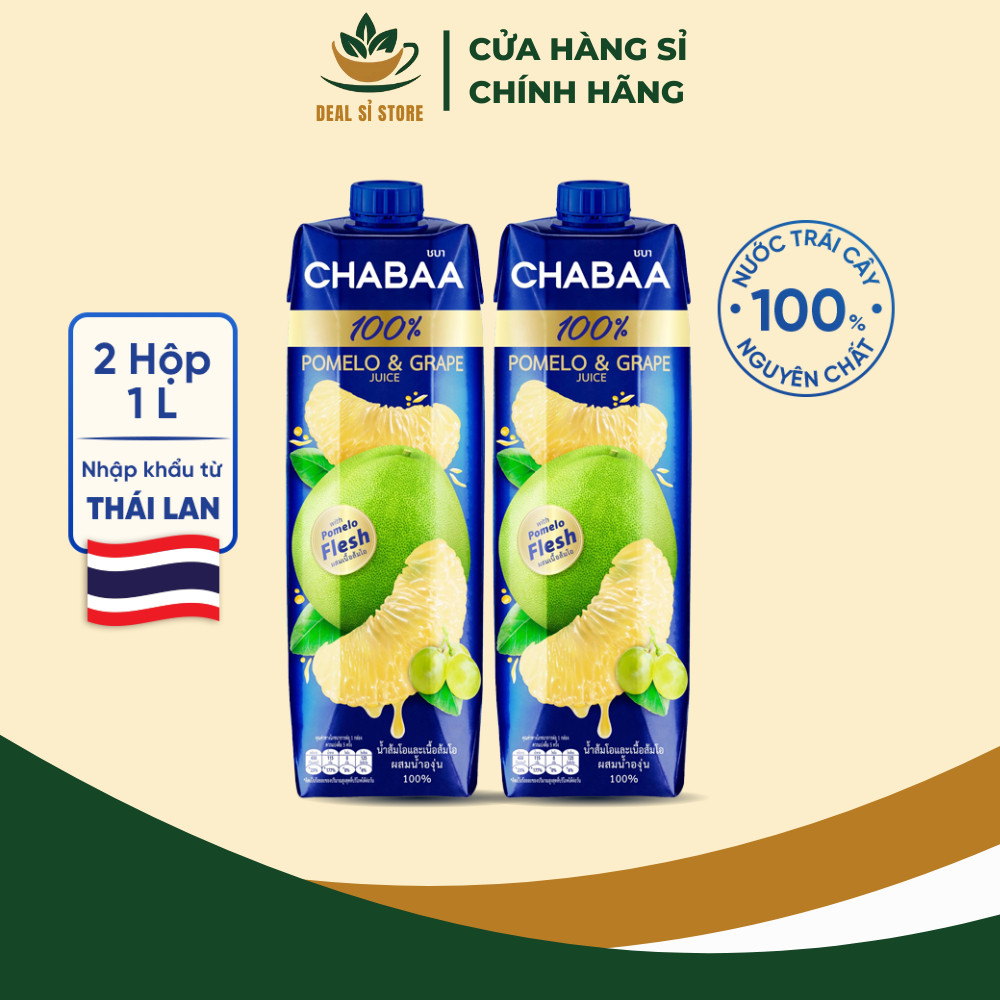 Combo 2 Nước ép Bưởi và Nho Chabaa - Hộp 1L | Shopee Việt Nam
