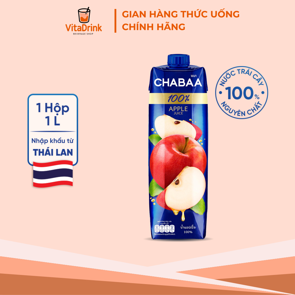 Nước ép Táo Chabaa - Hộp 1L | Shopee Việt Nam
