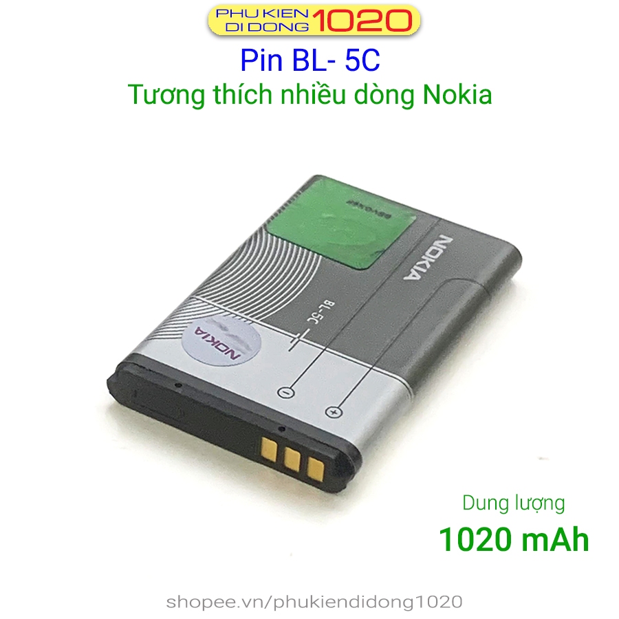 Pin BL-5C - Cho điện thoại Nokia 105/ 1100/ 1110/ 1200/ 1208/ 1280 ...