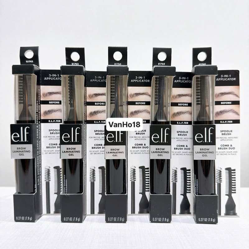 Gel chải lông mày với 3 đầu cọ ELF 3in1 Applicator Brow Laminating Gel ...