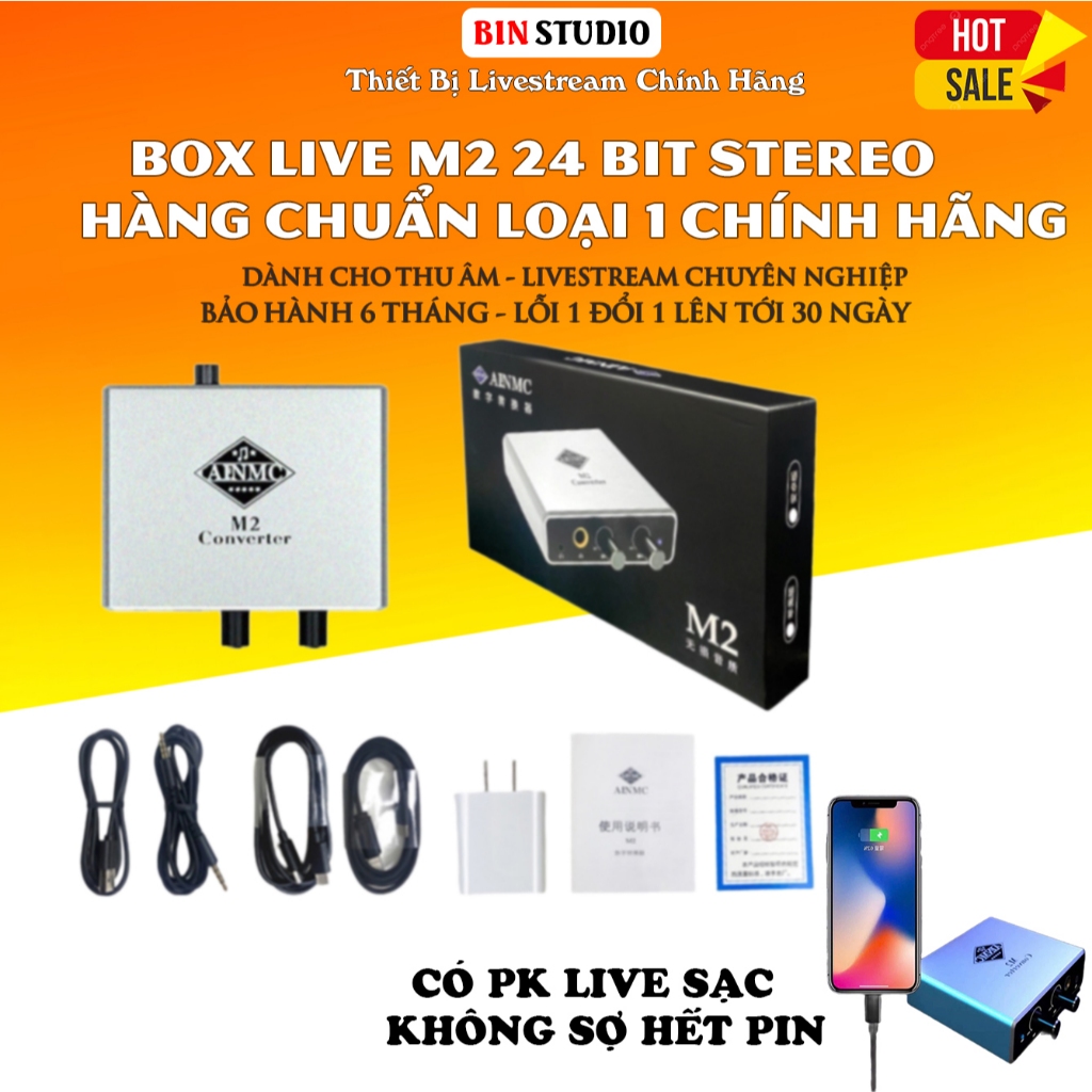 BOX LIVE M2 CHUẨN 24 BIT/96khz Chính Hãng, LIVESTREAM THU ÂM CHẤT LƯỢNG ...