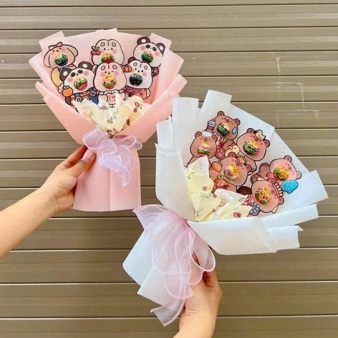 Bó Tròn 6 Kẹo Mút Nhỏ Có Lồng Hình Bông Hoa, Thú Cao 35cm Ngang 25cm MinhAn Handmade | Shopee ...
