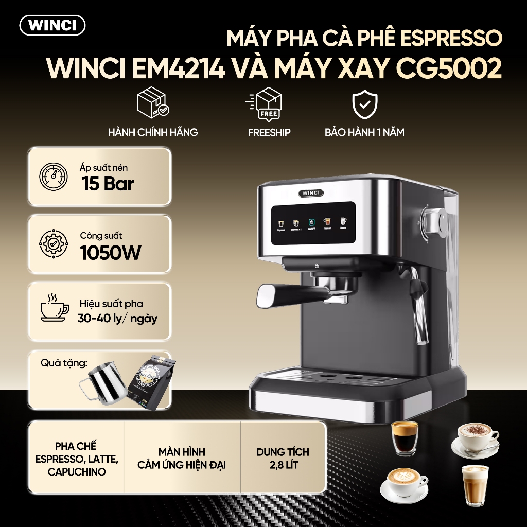 Máy pha cà phê gia đình thế hệ mới Espresso Winci CM3000 Pro, Hàng ...
