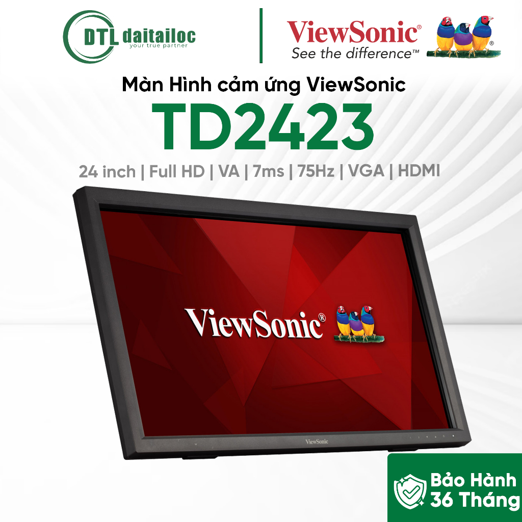 Màn Hình cảm ứng ViewSonic TD2423 24inch Full HD VA 7ms 75Hz VGA HDMI | Chính Hãng | Bảo hành 36 ...