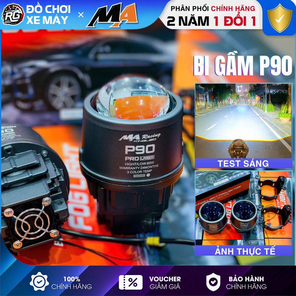 Bi Gầm P90 Pro Laser MA RACING 3.0 Inch, Bi Gầm Ô Tô 3 Chế Độ Sáng 65W ...