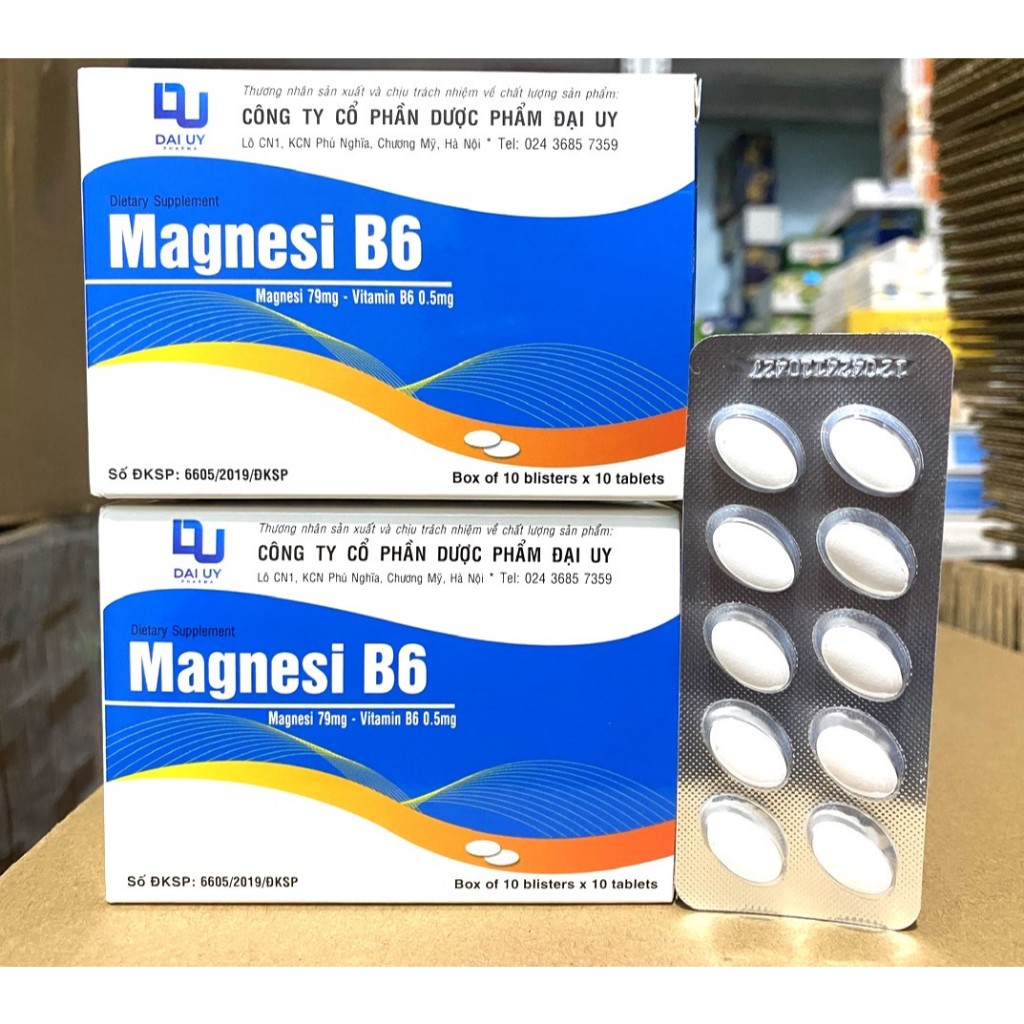 Magnesi B6 bổ sung vitamin B6 và Magnesi 100viên viev | Shopee Việt Nam