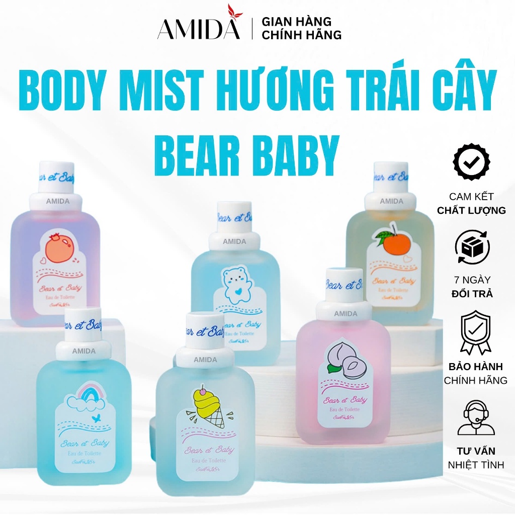 Body Mist Amida Dầu Thơm Cho Bé Hương Trái Cây Tự Nhiên, Nước Hoa Em Bé ...